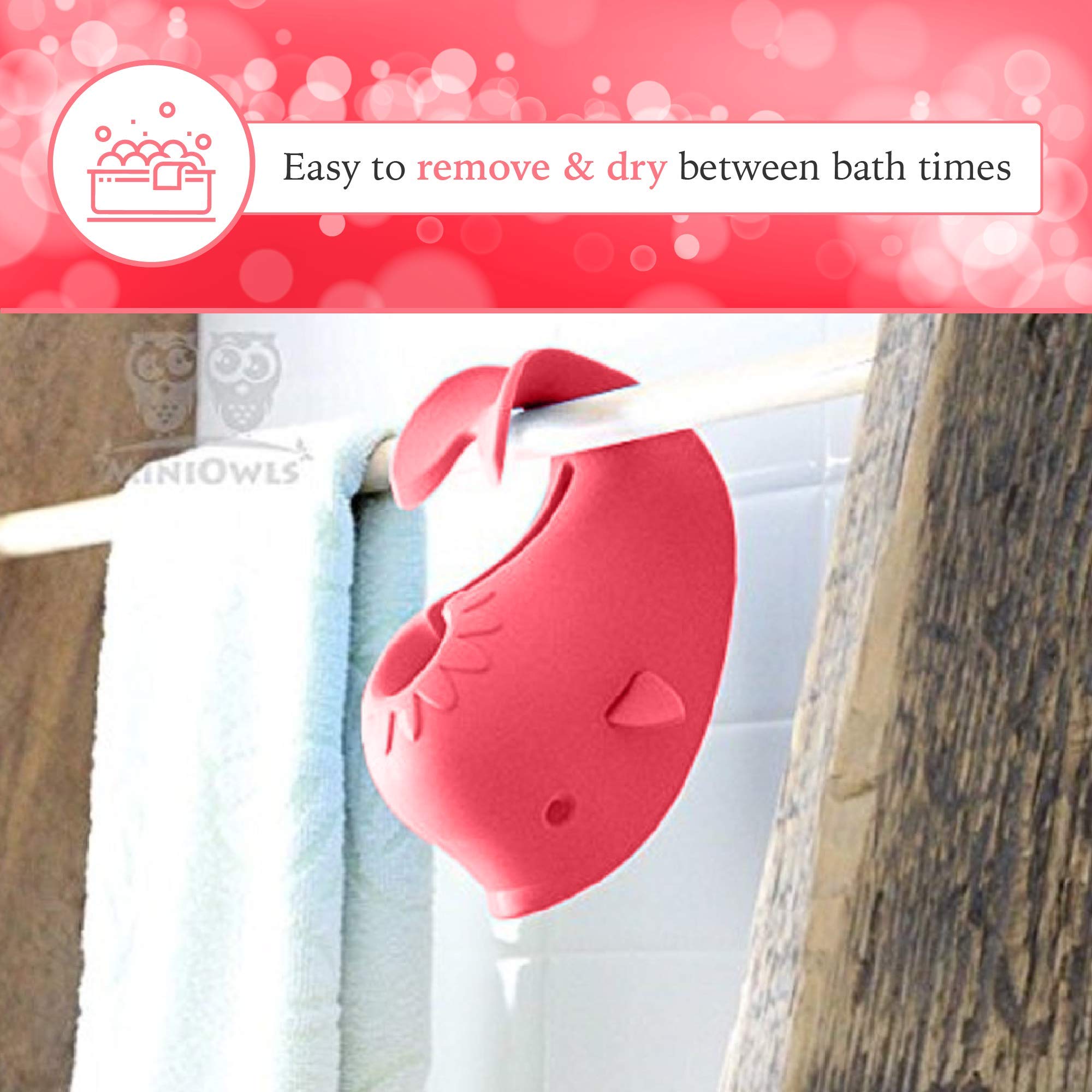 Aurelie Silicone Whale Tub Faucet Cover for Kids, Protective Baby Safety Products for the Bathtub Spout, Melon