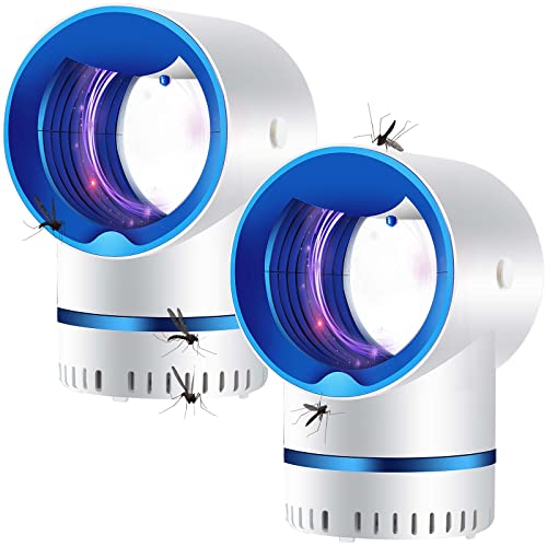 2 Pcs Fly Trap Indoor Fruit Fly Catcher Mosquito Repellent Indoors Gnat Traps Insect Killer for House Indoor with 2 Pcs Refillable Sticky Glue Boards