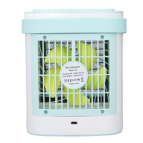 Air Cooler, Lightweight Portable Evaporative Air Cooler, Rechargeable Removable Air Conditioners with 3 Gear Speed Adjustable for Bedroom, Office, Car, Camping, Desk, Living Room