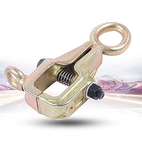 5 Ton Wide Mouth Auto Car Body Repair Tool Electromechanical Maintenance Steel Material Ergonomic Design Self-tightening Pull Clamp Dent Puller 2 Way Gold Frame