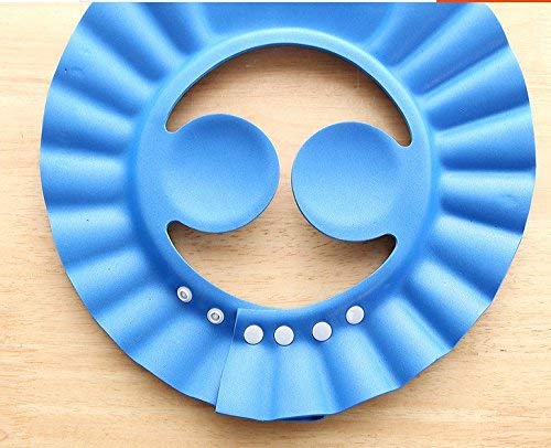 3Pcs Baby Shower Cap Soft Adjustable Bathing Shampoo Hat with Ear Protection Bath Protection Cap Children Wash Hair Sheet Hats (Random Color)