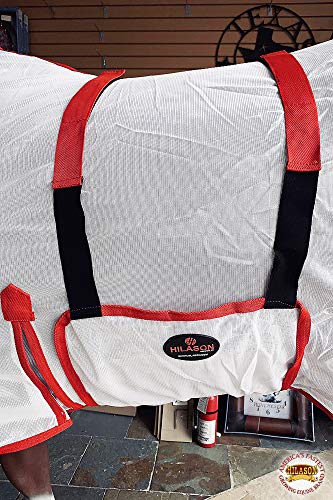 HILASON 69 Inches Horse Ultra Violet Rays Protect Mesh Bug Mosquito Horse Fly Sheet Summer Spring | Fly Sheet | Horse Turnout Sheet | Fly Sheet for Horses | Bug and Mosquito Protection | Fly Sheet for