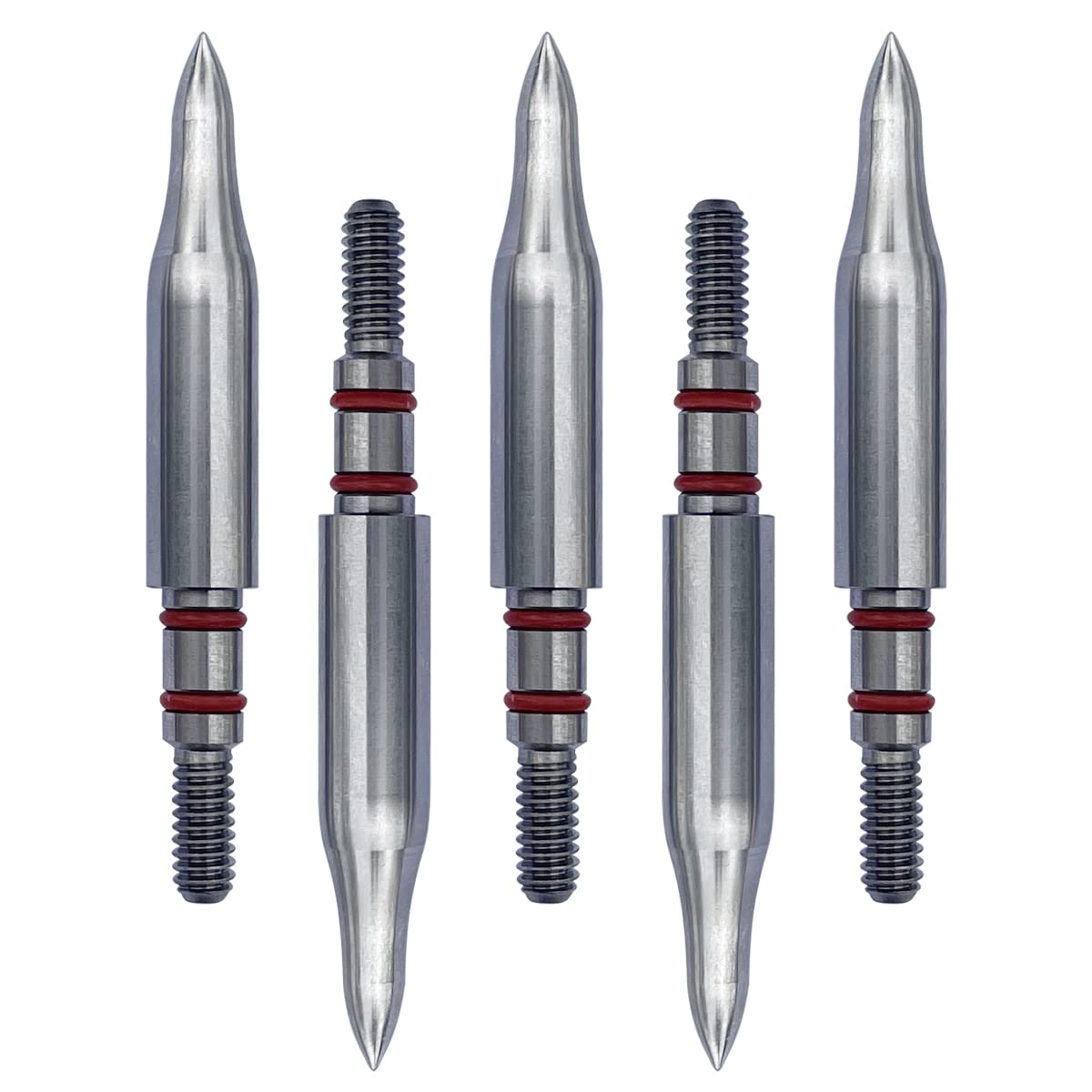 150Grains Archery Field Points Various OD 100/125/150/200 Grains Field Points Stainless Steel Archery Target Bullet Point Sharp Targethead Screw in Broadheads (1 Dozen 12 PCS) (9/32″150 Grains)