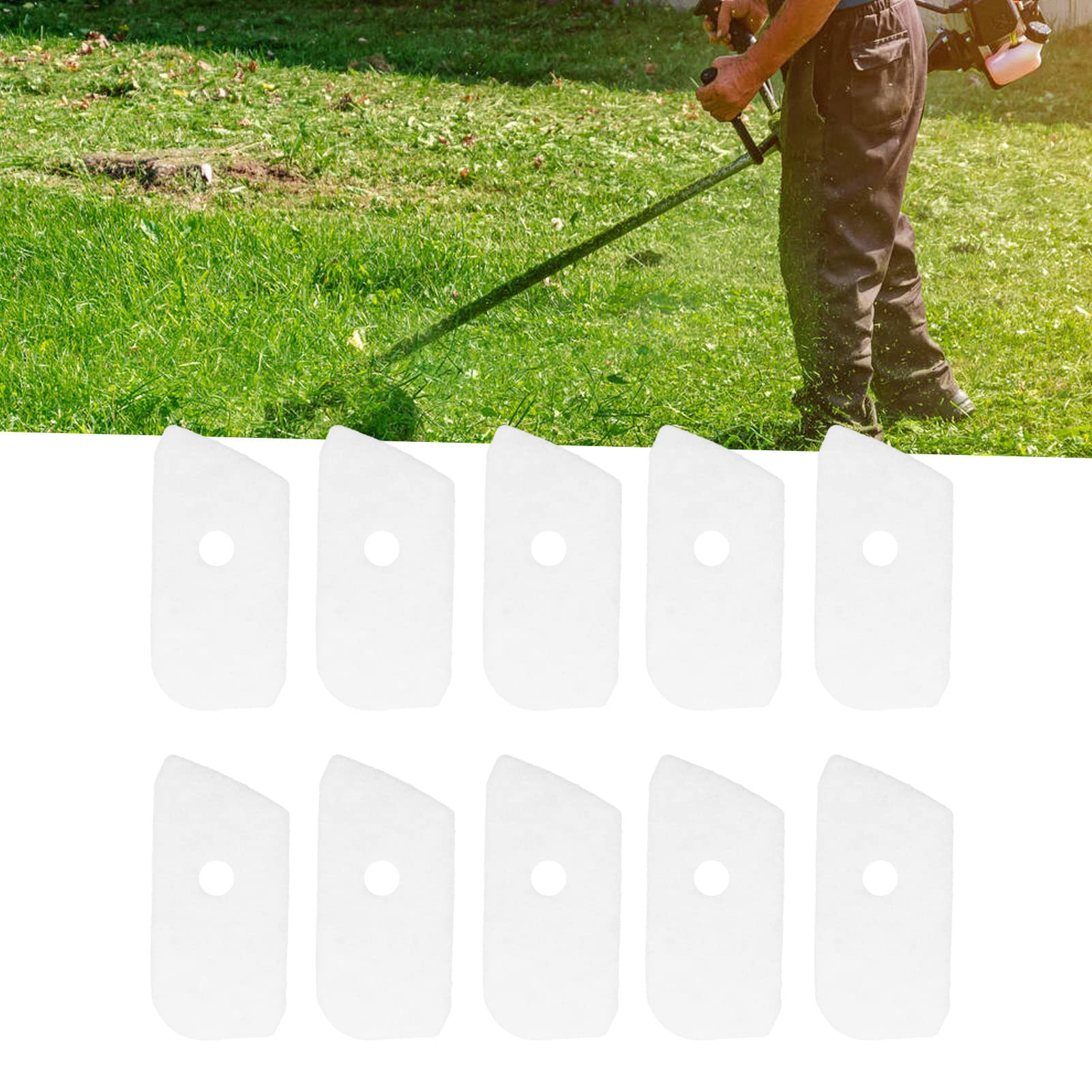 10pcs Air Filter Cotton, Replace Number 530150253 Chain Saw Filter Cleaner Filters Chainsaw Air Filters Fit for Husqvarna 128L 128CD 128LD 128LDX