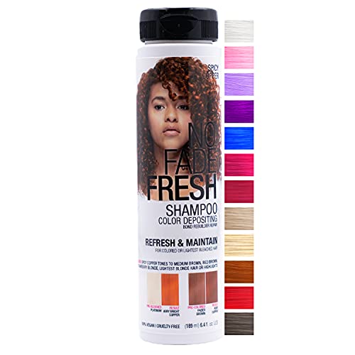 Copper Red Color Depositing Shampoo - Semi Permanent Hair Color with BondHeal Bond Rebuilder - Red Hair Dye for Brunettes - Maintain & Refresh Auburn Color 6.4 oz