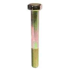 3/8-16 x 2-1/2 Hex Head Bolts Grade 8, Made in USA (Quantity: 25 pcs) - Hex Cap Screws Alloy Steel Zinc Yellow Plating, Coarse Thread UNC, Partially Threaded, Length: 2 1/2 Inch, Diameter: 3/8 Inch