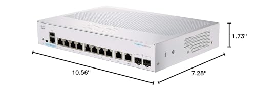 Cisco Business CBS350-8T-E-2G Managed Switch | 8 Port GE | Ext PS | 2x1G Combo | Limited Lifetime Protection (CBS350-8T-E-2G-NA)