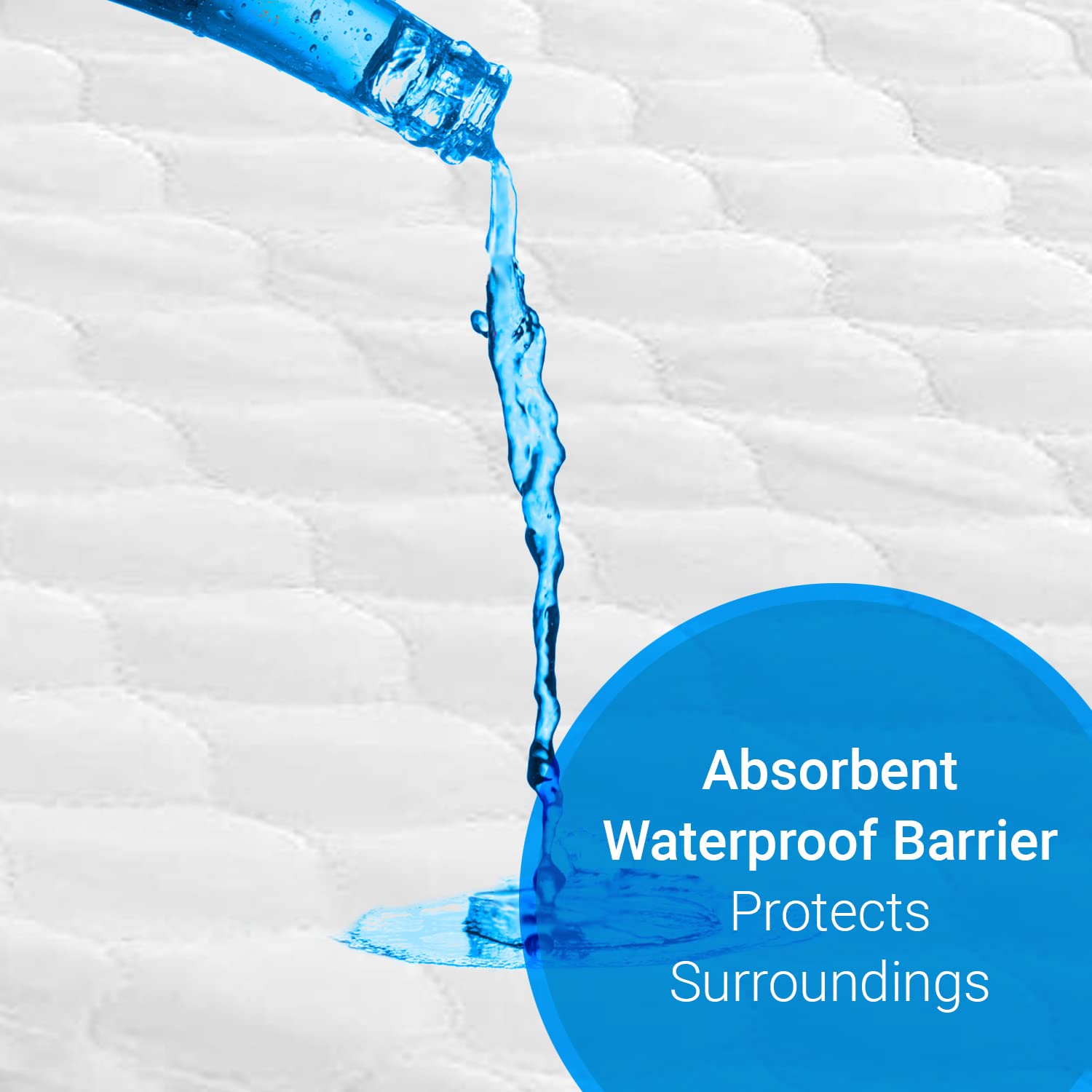 Kids Waterproof Bed Pad - Washable Underpad with Tuck in Sides - Soft Quilted Reusable Bed Wetting Protection for Potty Training Children (Toddler and Single Bed Size) - by BrightCare