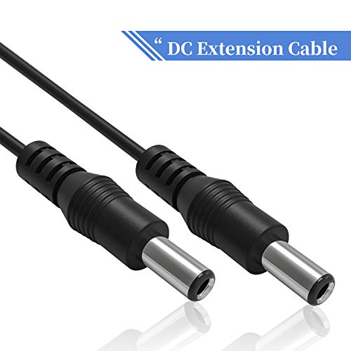 DC to Bare Wire, 5.5mm x 2.5mm 2 Pack 3ft DC Power Male Plug Connector Jack to Bare Wire Open End Replacement for Power Supply Cable Repair