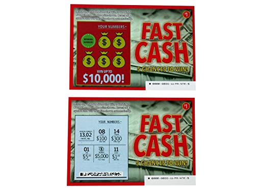 Jereco Global Phony Fake Lotto Tickets Set of 10 Super Realistic Scratch Off Lottery Ticket Joke Prank (1 Pack)