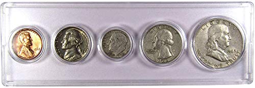 1947 Year Set 5 Coins in AG About Good or Better Condition Collectible Gift Set