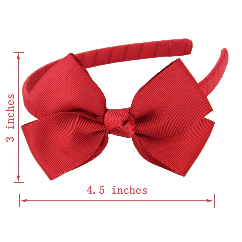 7Rainbows Fashion Cute White Bow Headband for Girls Toddlers.