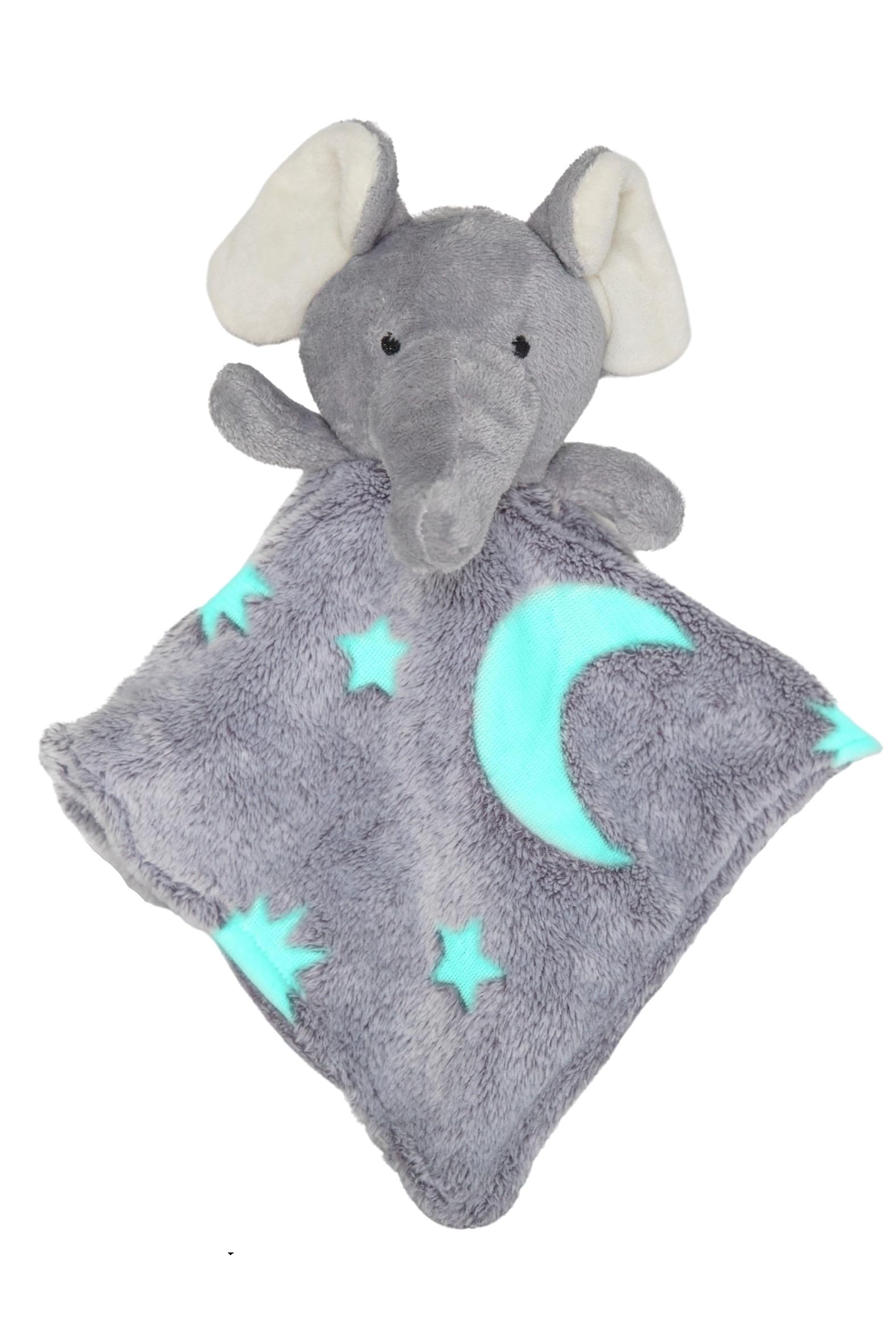 Believe BigDreams Loveys for Babies Girls - Baby Stuffed Animals for Newborn Boy - Grey Polyester Baby Security Blanket Stuffed Elephant for Baby Glows in The Dark…