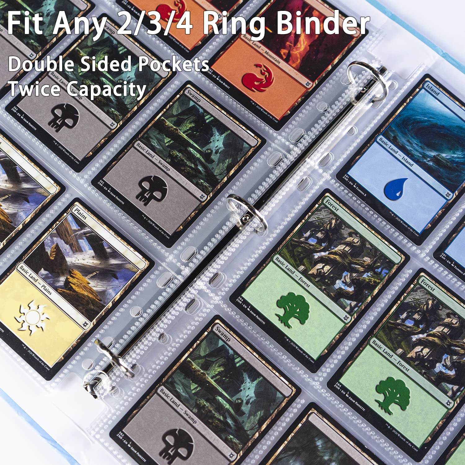 30 Pack A5 Mini 3 Ring Binder Photo Sleeves (15 Pack)