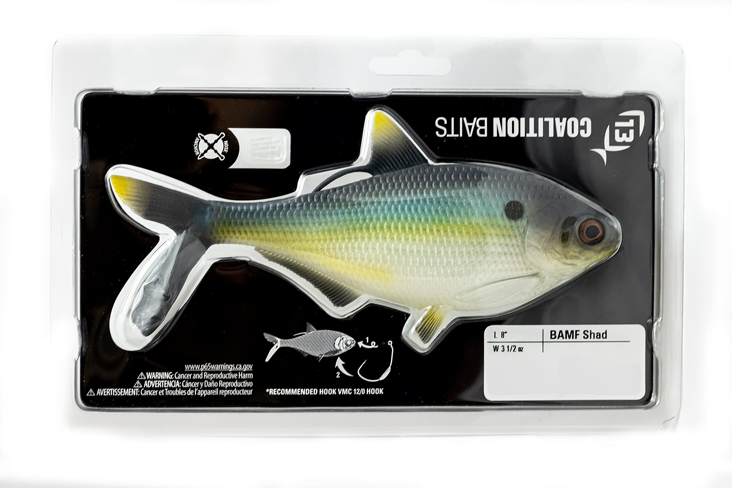 13 FISHING BAMF Shad - Swimbait - 5.25" - Gold Retriever