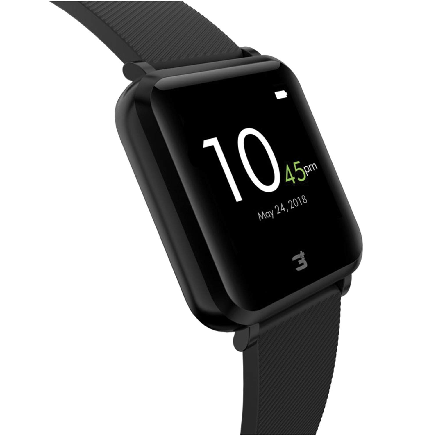 3Plus 3PL-VIBEPLUS-BK Vibe+ Smartwatch, Black
