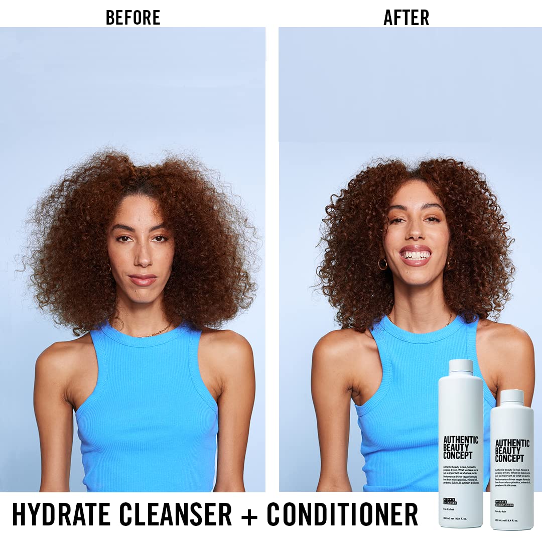 Authentic Beauty Concept Hydrate Cleanser | Moisturizing Cleansing Shampoo | Normal To Dry or Curly Hair | Vegan & Cruelty-free | Sulfate-free | 10.1 fl. oz.