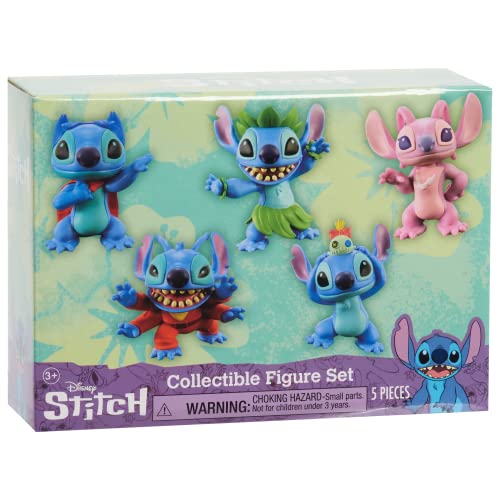 Disney’s Lilo & Stitch Collectible Stitch Figure Set, 5-pieces, by Just Play , Blue