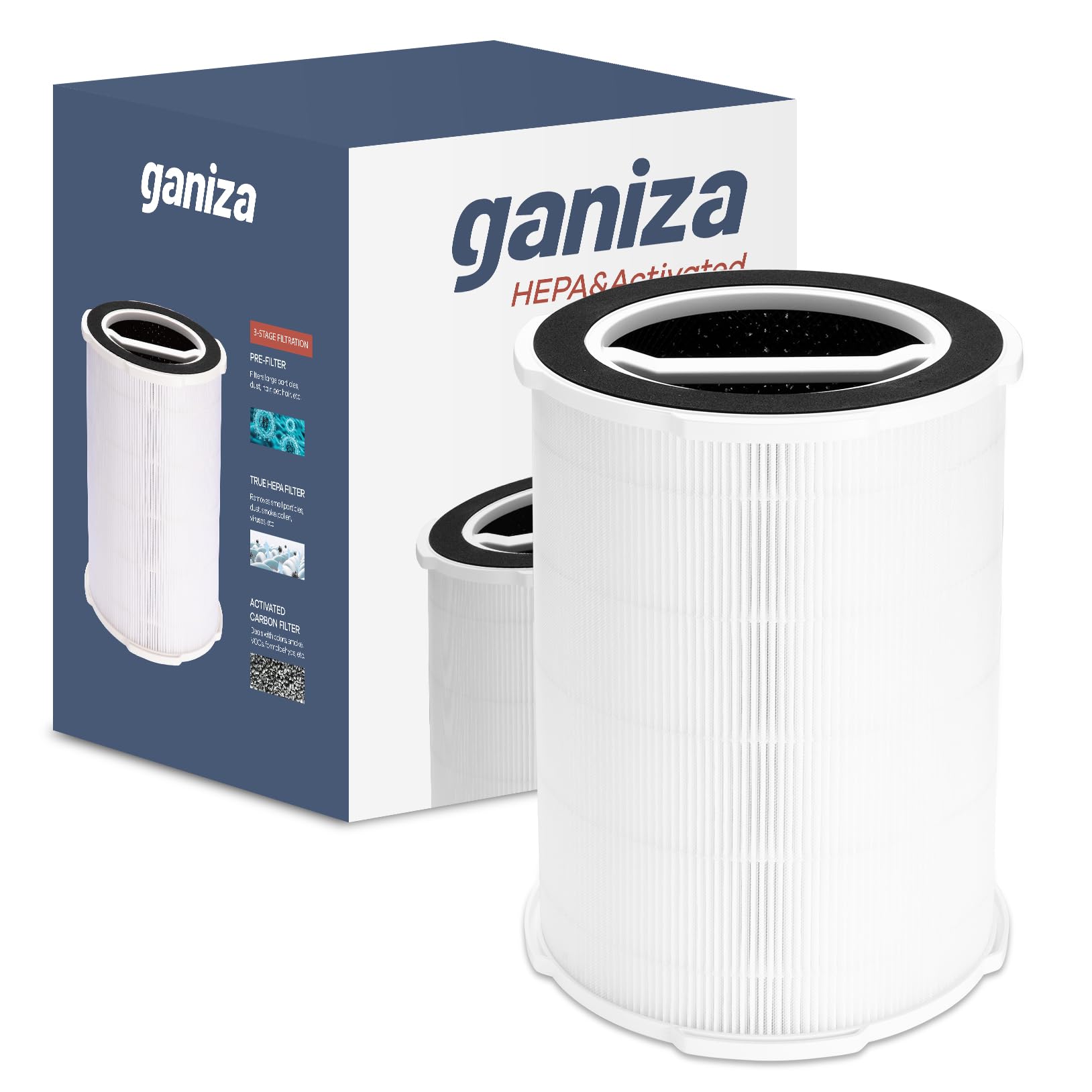 2 Packs Genuine Ganiza G200S/G200 Air Purifier Replacement Filter