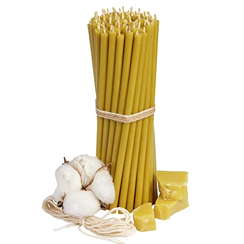 Diveevo Church Beeswax Candles - Amber 50 pcs.