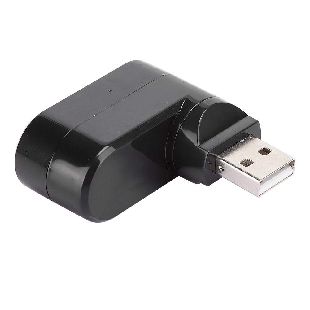 3-port USB HUB2.0 1-to-3 Computer USB Splitter 3-Port Travel USB Wall Charger USB Adapter Charging Station Box Rotatable for Printers, Card Readers, Thumb Drives(Black)