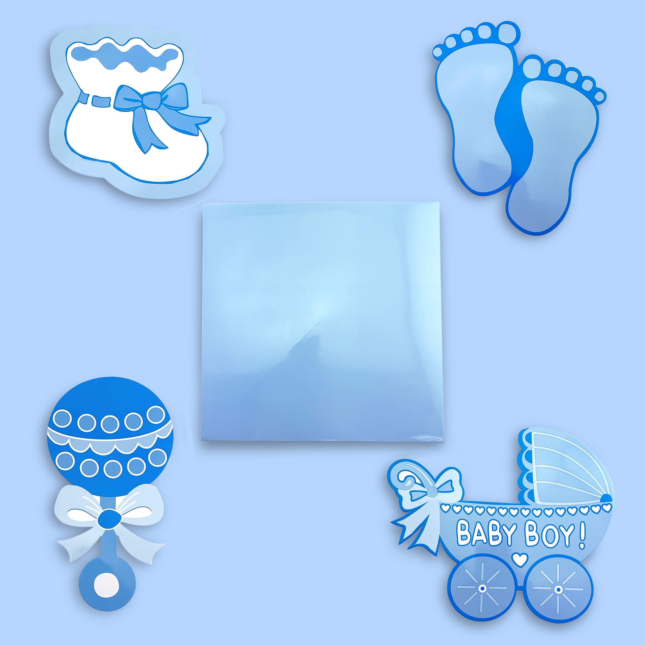 Adorox 3D Version Baby Shower Wishing Well Card Box Decoration (Boy)