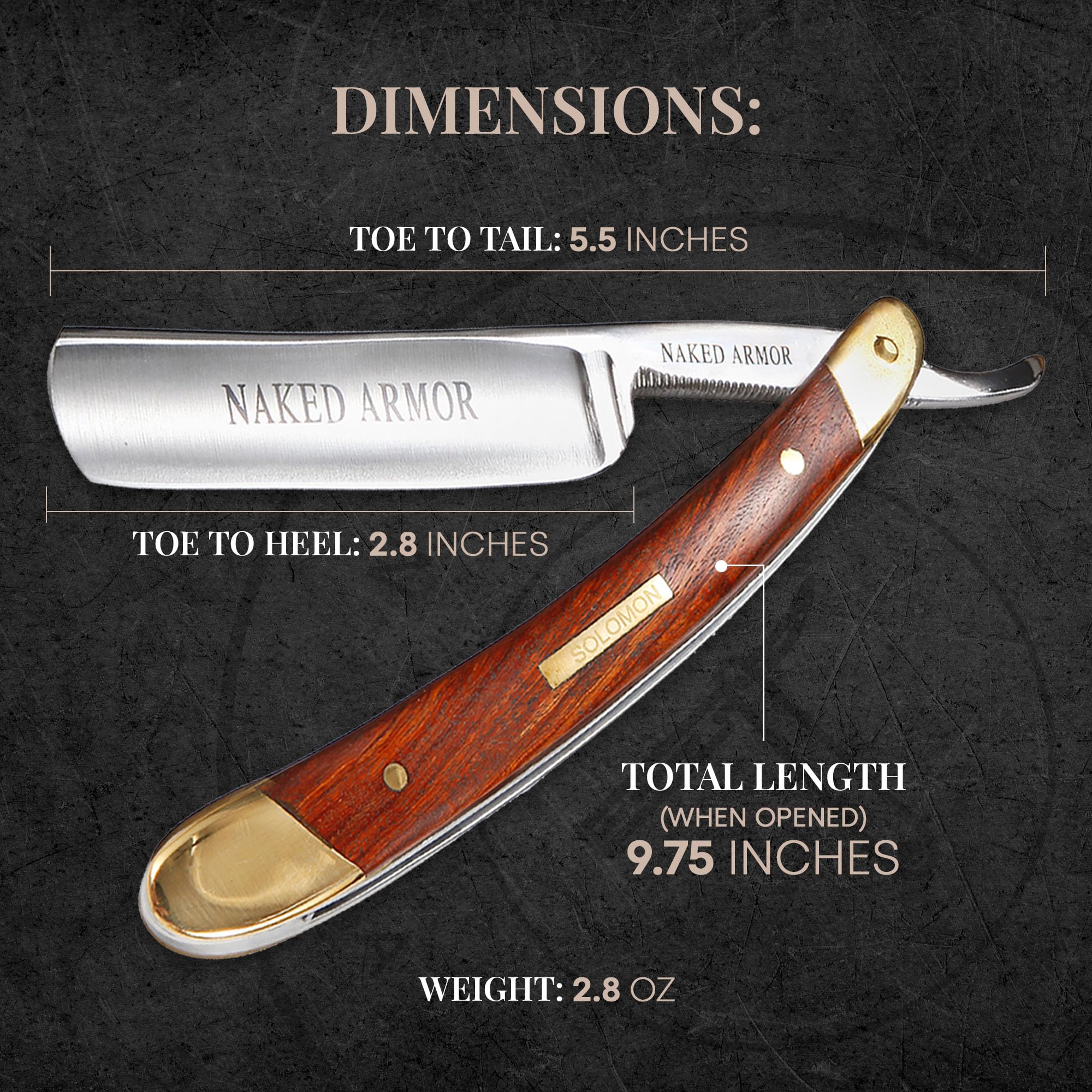 Amazing Naked Armor Straight Razor Kit, Shave-Ready Japanese Steel Blade, Complete Straight Razor Shaving Kit for Men, Straight Razor Beginner Kit, Straight Razors For Men Kit
