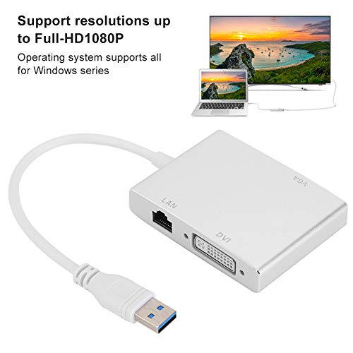 Cuifati 4 in 1 USB3.0 Adapter, for Projector HDTV, HD‑TVs Connection, for Business presentations, conferences or Training Courses