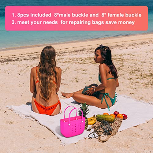 8pcs Replacement Rivets for Beach Bag Handle, Bogg Bag Accessories Button Bag Strap Button for Beach BagĀ Neoprene Tote Bag Straps Standard XL Rubber Pool Bag
