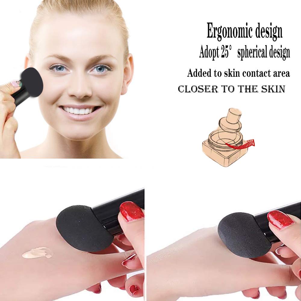 BESTLA 3pcs Powder Puff Mushroom Makeup Sponge Blender Puff With Handles and 3 Holder Cases Cosmetic Facial Face