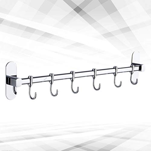 Hemoton Towel Hooks Mug Holder Scarf Hangers Wall Mounted Kitchen Hooks Coat Rack Hook Rail Hook for Coffee Mug Utensil Hat Holder Towel Robes Rack 40cm Scarf Holder Metal Hangers Mug Holder
