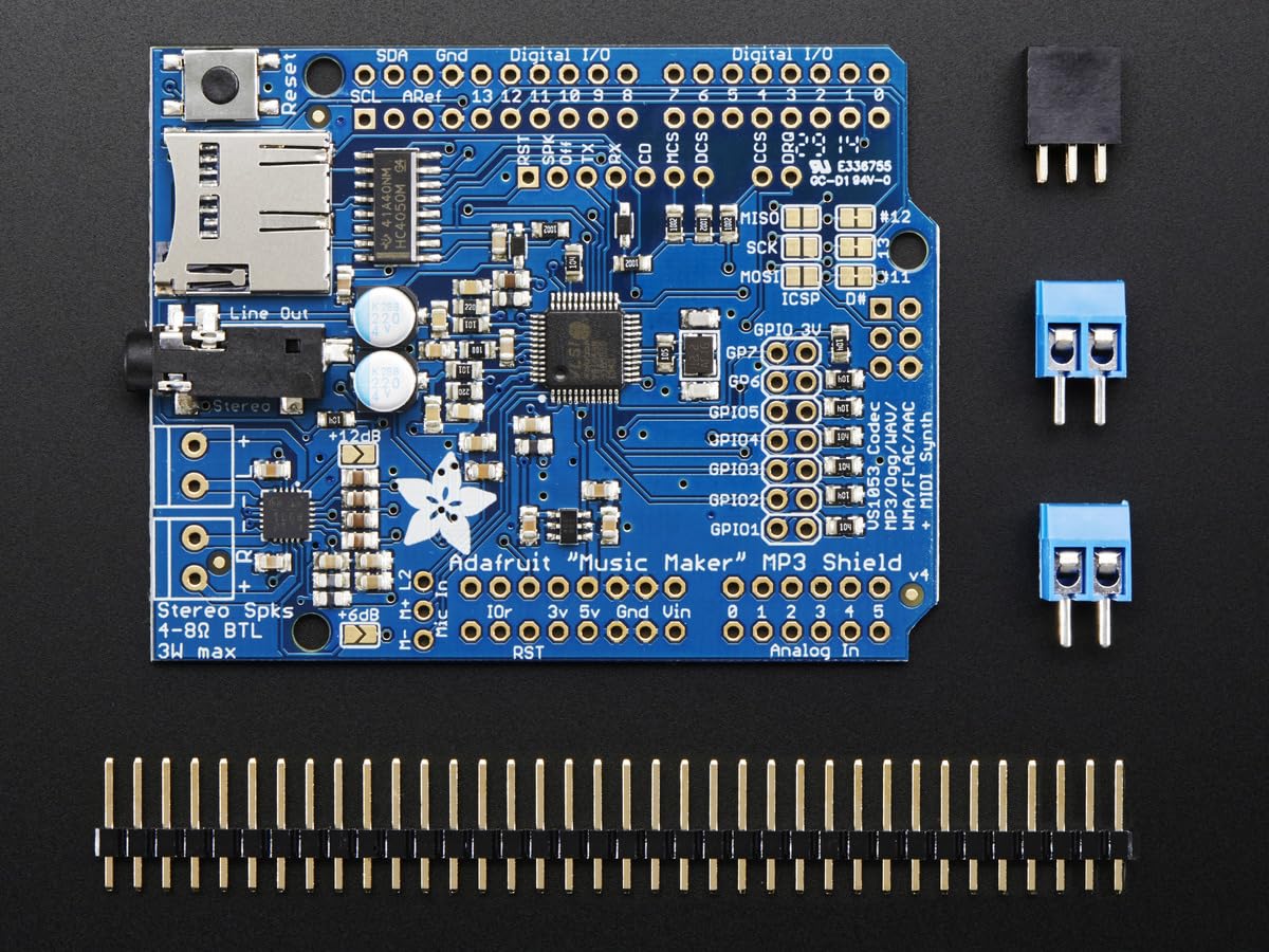 Adafruit Music Maker MP3 Shield for Arduino w/3W Stereo Amp
