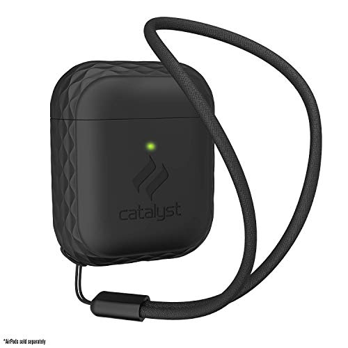 Catalyst Lanyard Case for AirPods 1 & 2 Silicone AirPods Case Cover, Lanyard Included, Extra Grippy High Gloss Surface Finish