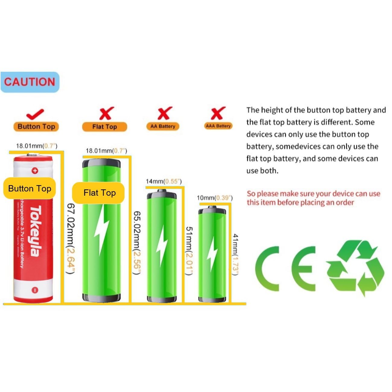 18650 Rechargeable Battery Charger with 1Pack Battery, Single-Slot Intelligent Battery Charger for 3.7V Li-ion Rechargeable Battery 18650,26650,21700,18500,18350