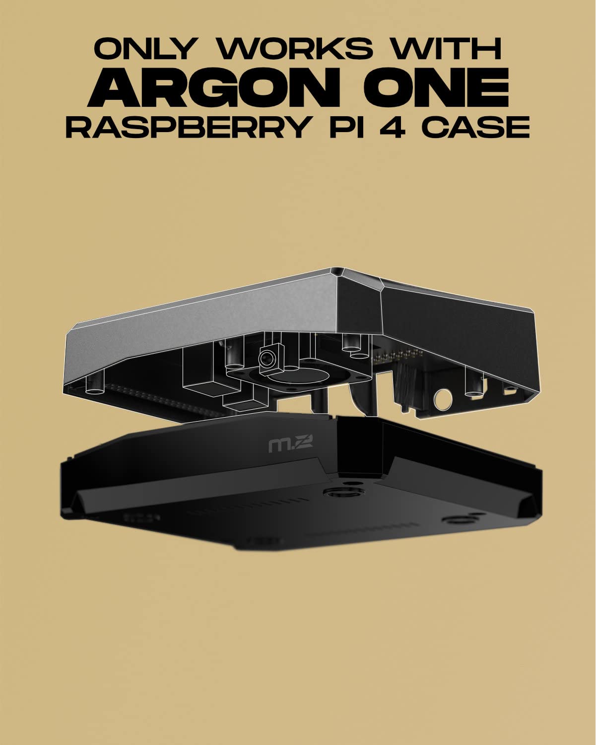 Argon ONE M.2 SATA Expansion Board for Raspberry Pi 4 | Supports B-Keys and B+M Keys | Only Compatible with Argon ONE V2 Cases
