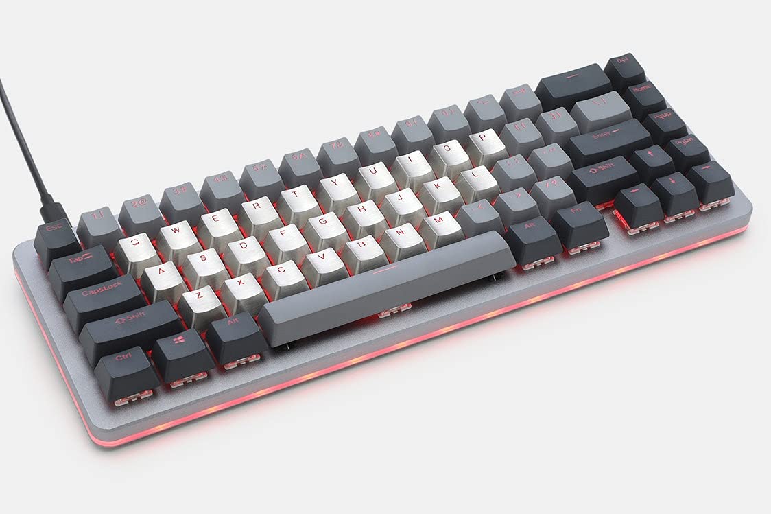KPREPUBLIC teamwolf Stainless Steel MX Keycap Silver Color Metal keycap for Mechanical Keyboard Gaming Key Alpha Light Through Back lit (TeamWolf Alpha Key x1)