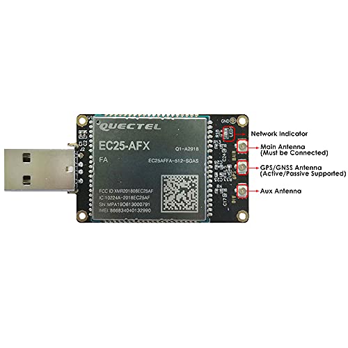 EXVIST 4G LTE USB Dongle W/ EC25-AFX LCC Modem W/SIM Card Slot/GPS Carrier Verizon/AT&T