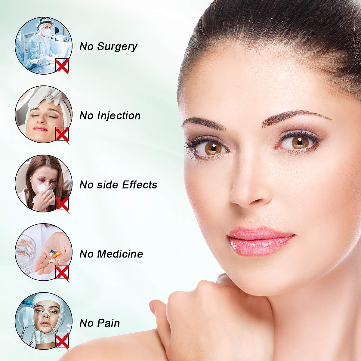 V-Line Face Chin Strap, FERNIDA Soft V Line Face Lifting Mask Chin Cheek Lift Up Band for Women and Men, Pink