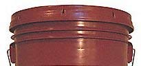 5 Gallon (20L) Plastic Buckets, 3-Pack - Maroon