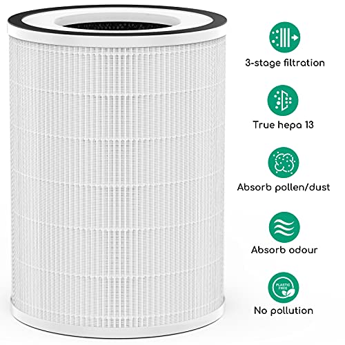 Afloia Original True HEPA H13 Filter, Compatible with KILO PLUS/KILO PRO/MIRO/MIRO PRO/KILO Air Purifier (ASIN: B09P8KBW5V/B0BK91RNY4/B08PCXJVFH/B0948XR4DC/B08YT4TNJD/B087PD8D25/B088FJ8YBJ)