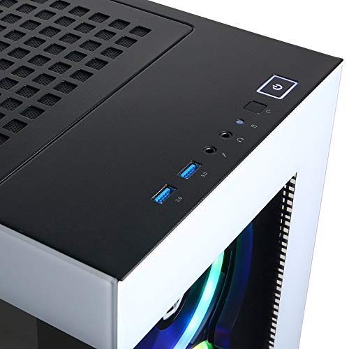 CyberpowerPC Gamer Master Gaming PC, AMD Ryzen 3 3100 3.6GHz, GeForce GT 1030 2GB, 8GB DDR4, 240GB SSD, 2TB HDD, WiFi Ready & Win 10 Home (GMA888A4), White