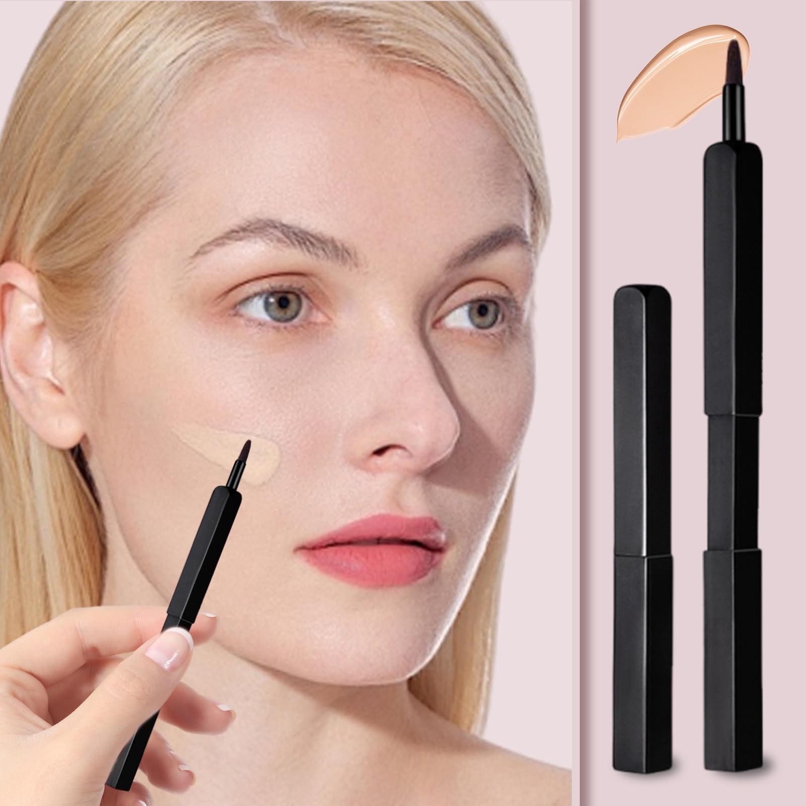 Lip Applicator Brush - 3 Pack Exquisite Professional Dustproof Retractable Lip Brush - Makeup Lipstick Lip Gloss Applicators (Black, Silver and Jewelry Red)