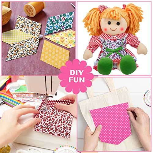1200 Pcs 4 x 4 Inches Cotton Fabric Bundle Floral Precut Fat Squares Fabric Scraps Cotton Quilting Fat Flower Fabric Patchwork for DIY Craft Sewing Clothing