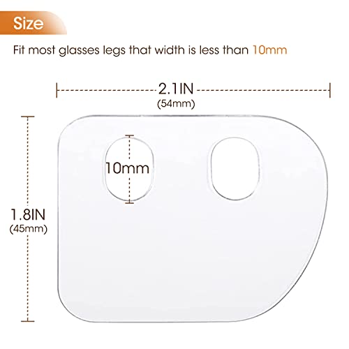 20 Pairs Clear Stretchy Lightweight Glasses Slip-on Side Shields Fit Most Glasses Frames for Minimizing the Injuries to the Eyes from Windblown Particulates Sand and More,20 pack