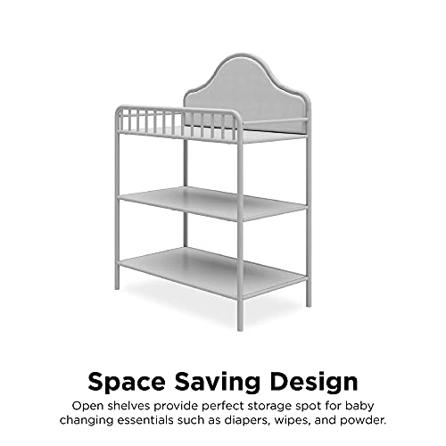 Little Seeds Piper Upholstered Metal Changing Table, Nursery Furniture, Dove Gray