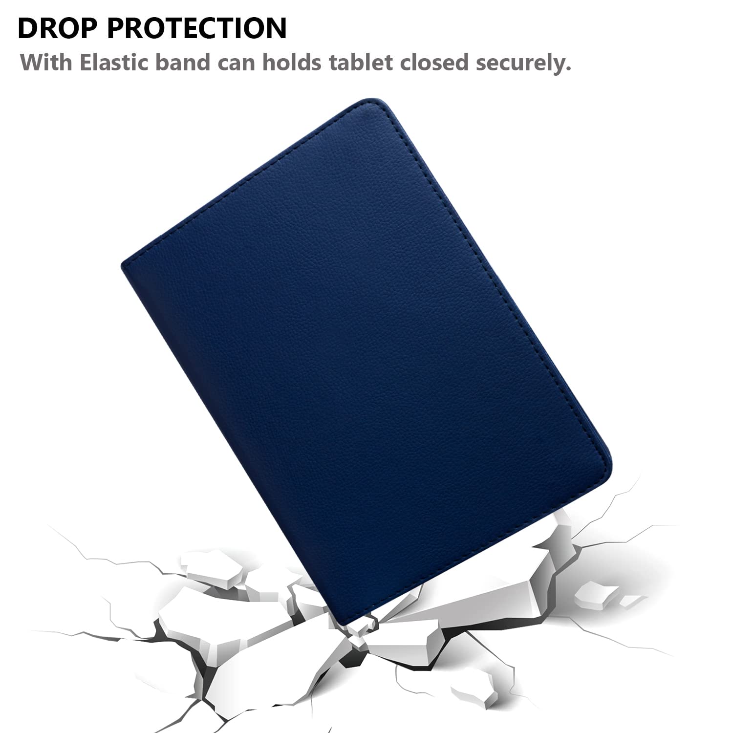 Case for Samsung Galaxy Tab A 7.0 inch 2016 Tablet (SM-T280 SM-T285),360 Degree Rotating Stand Case Full Protective Cover,with Stylus Pen,Screen Film (Deep Blue)
