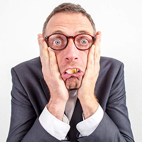 Fake Teeth Vampire Teeth Gnarly Teeth Gag Teeth Ugly Teeth Joke Teeth Denture Funny Teeth Costume for April Fool‘s Day Party Favors, 24 Pieces (Blood Style, Classic Style)