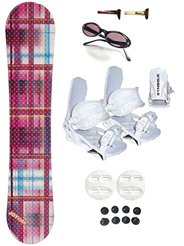 140cm Joyride Gift Snowboard+Symbolic Bindings+Shades+Burton Decal Package az1 (Bindings White S/M (fits 6-9 Women), 140cm Joyride Gift (AZ1))