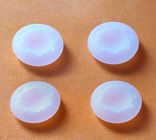 4 x Silicone Analog Joystick Thumbstcks Thumb Stick Grips Caps Cover for PS4 PS3 Xbox One Xbox 360 PS2 Controllers (Clear)