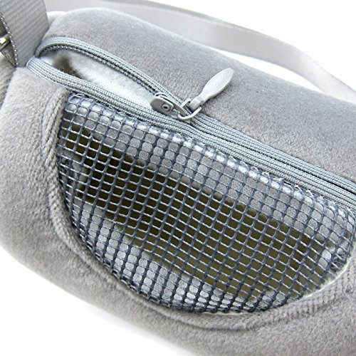 Alfie Pet - Sutton Travel Carrier Vacation House for Small Animals Like Dwarf Hamster and Mouse - Color: Grey